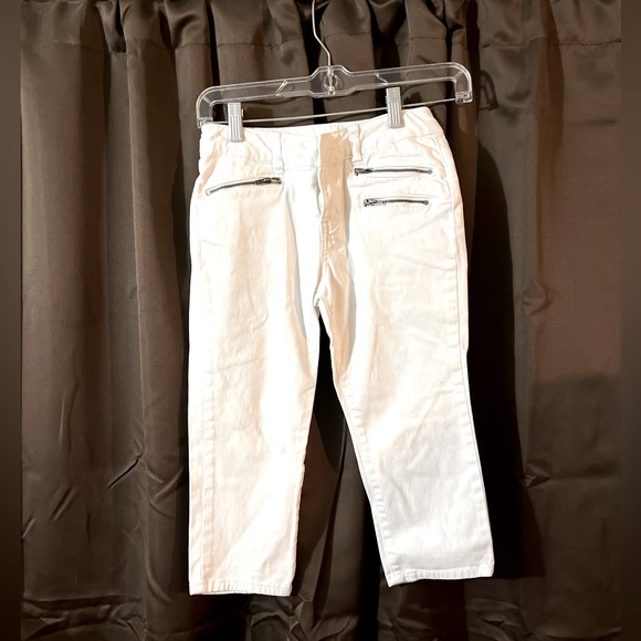 total girl | Bottoms | Total Girl Capris Size 2 Reg White 3 Zipper ...